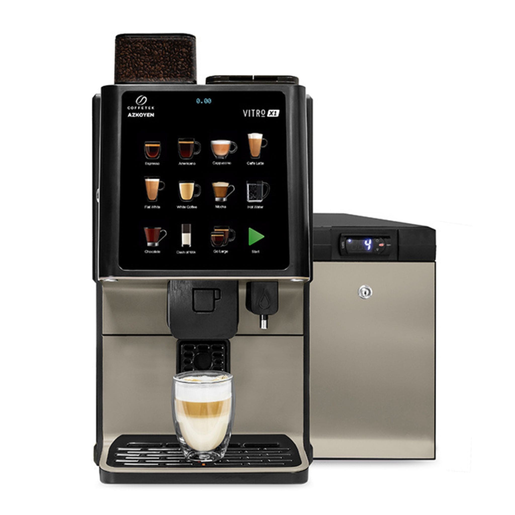 Vitro X1 MIA Automatic Bean To Cup Coffee Machine With Fresh Milk Frid ...